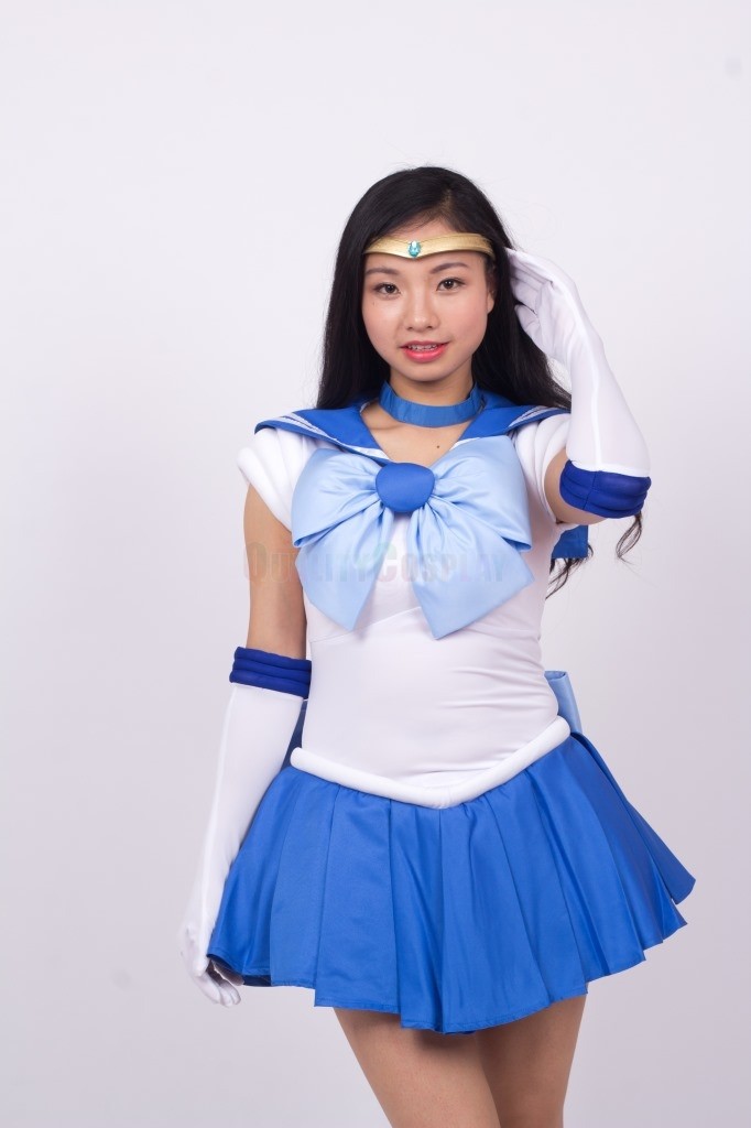 Sailor Moon Mizuno Ami Sailor Mercury Cosplay Costume - HQCOSPLAY
