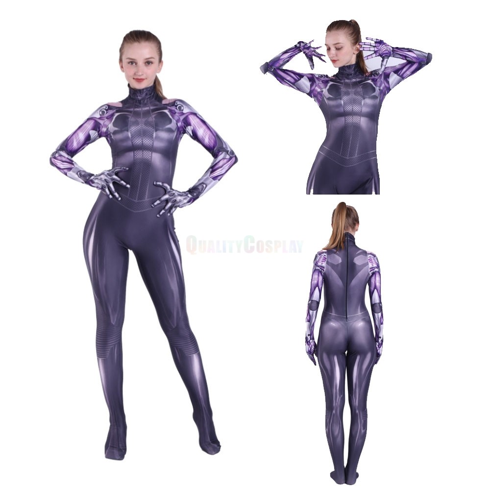 Halloween Adult Costume Alita Battle Angel Printed Cosplay Suit - HQCOSPLAY