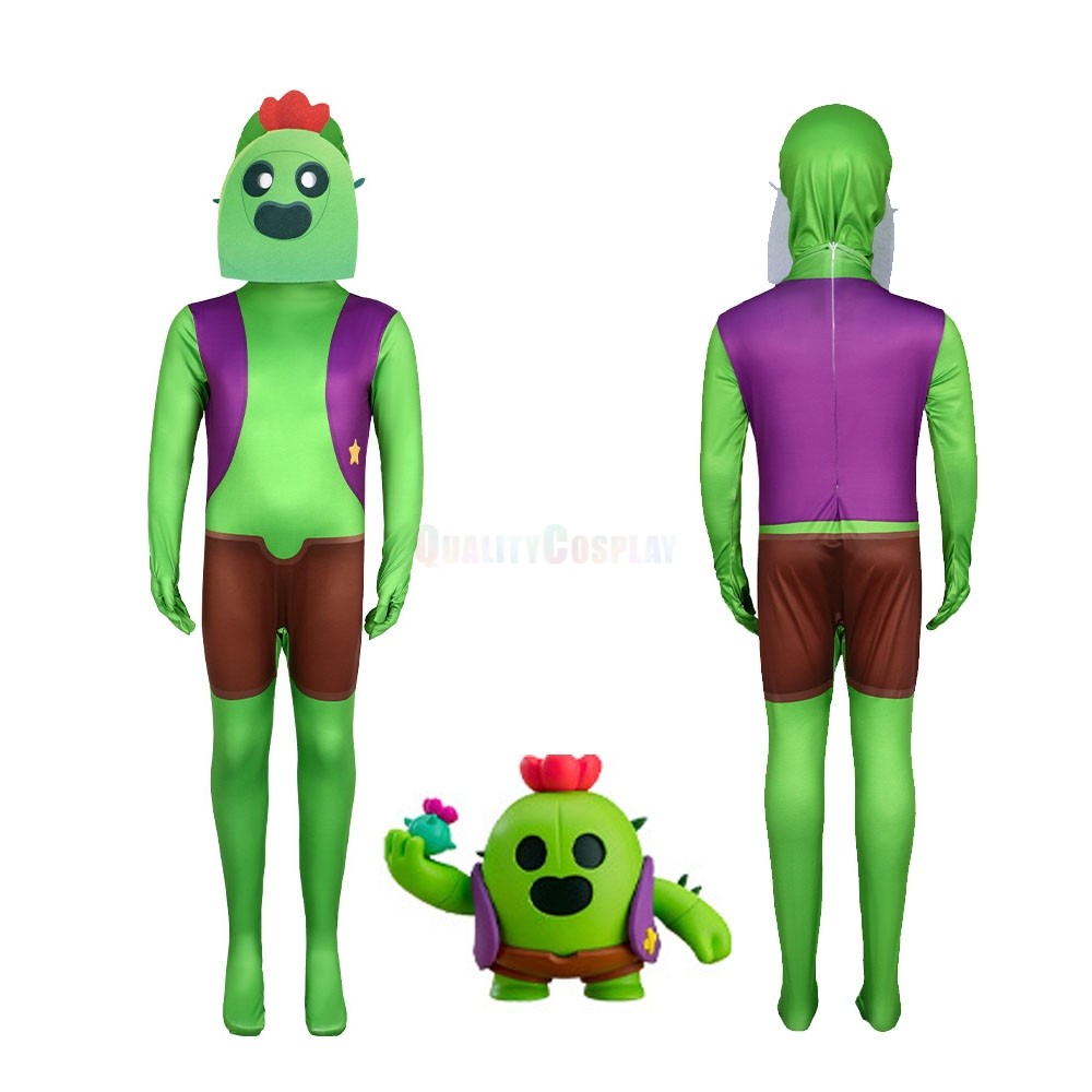 Brawl Stars Spike Onesie Cosplay Halloween Family Costumes - HQCOSPLAY