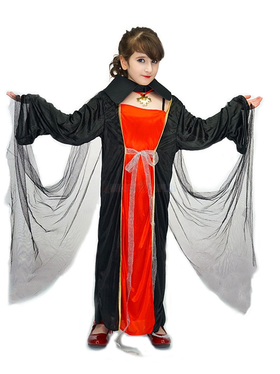 Halloween Little Girl Children's Castle Vampire Princess Costume ...