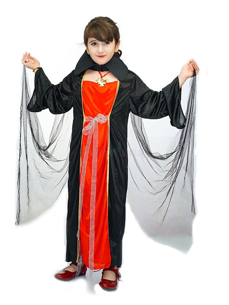 Halloween Little Girl Children's Castle Vampire Princess Costume ...