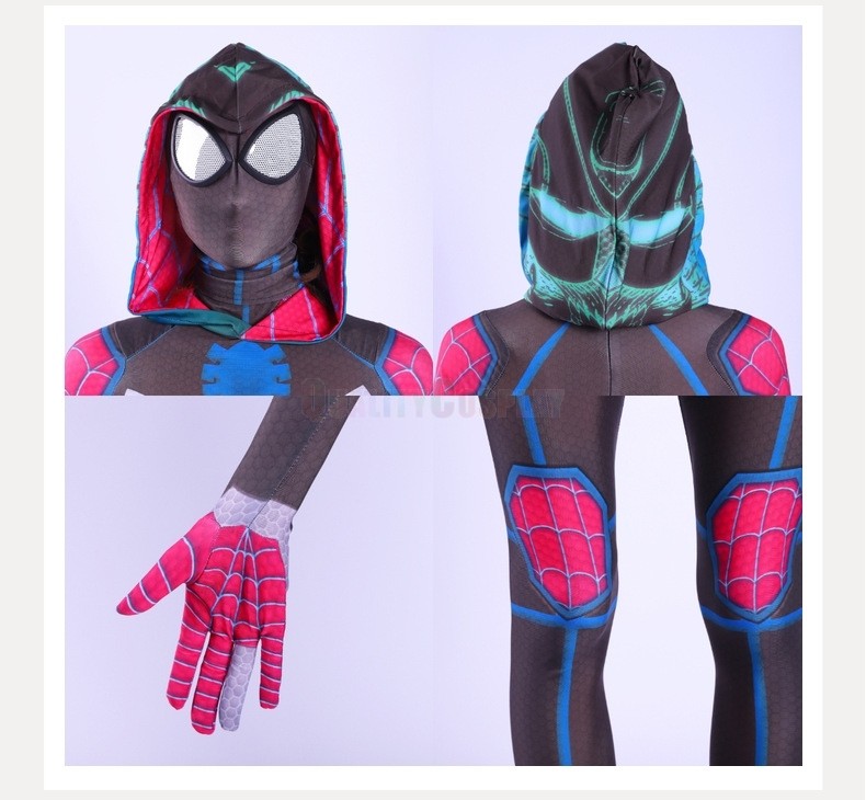 Superhero Female Anime Gwen Cosplay Jumpsuit Halloween Parent-child ...