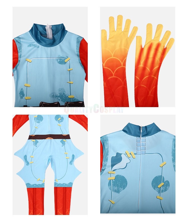 Halloween Fortnite Fishstick Onesie Parent-child Cosplay Costume ...