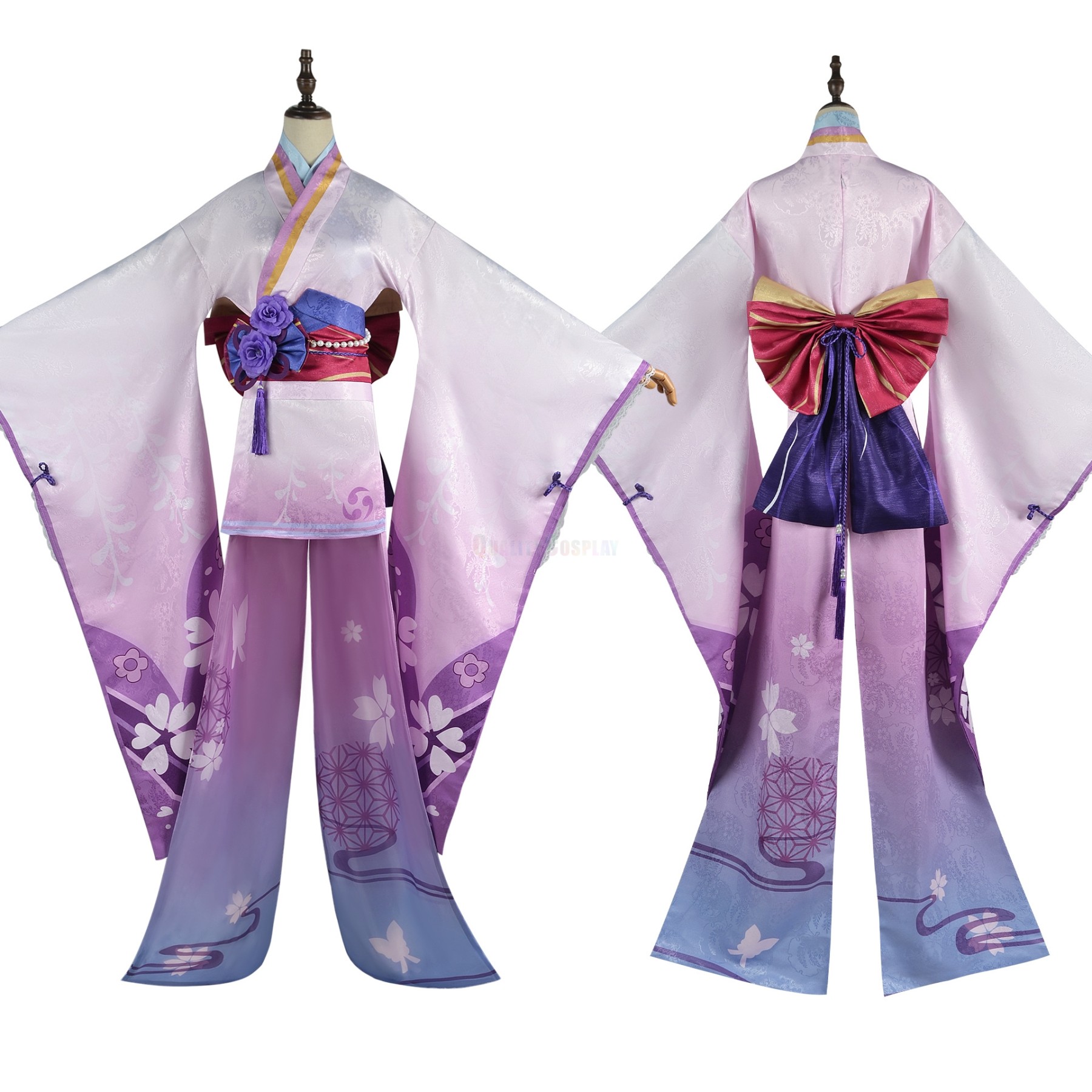 Genshin Impact Beelzebul Raiden Shogun Kimono Cosplay Costume - HQCOSPLAY