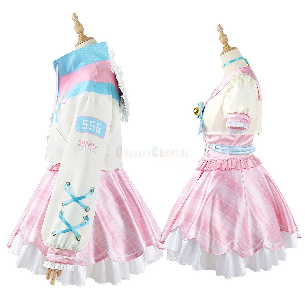 Virtual YouTuber Vtuber NIJISANJ Amamiya Kokoro Preppy Cosplay Costume ...
