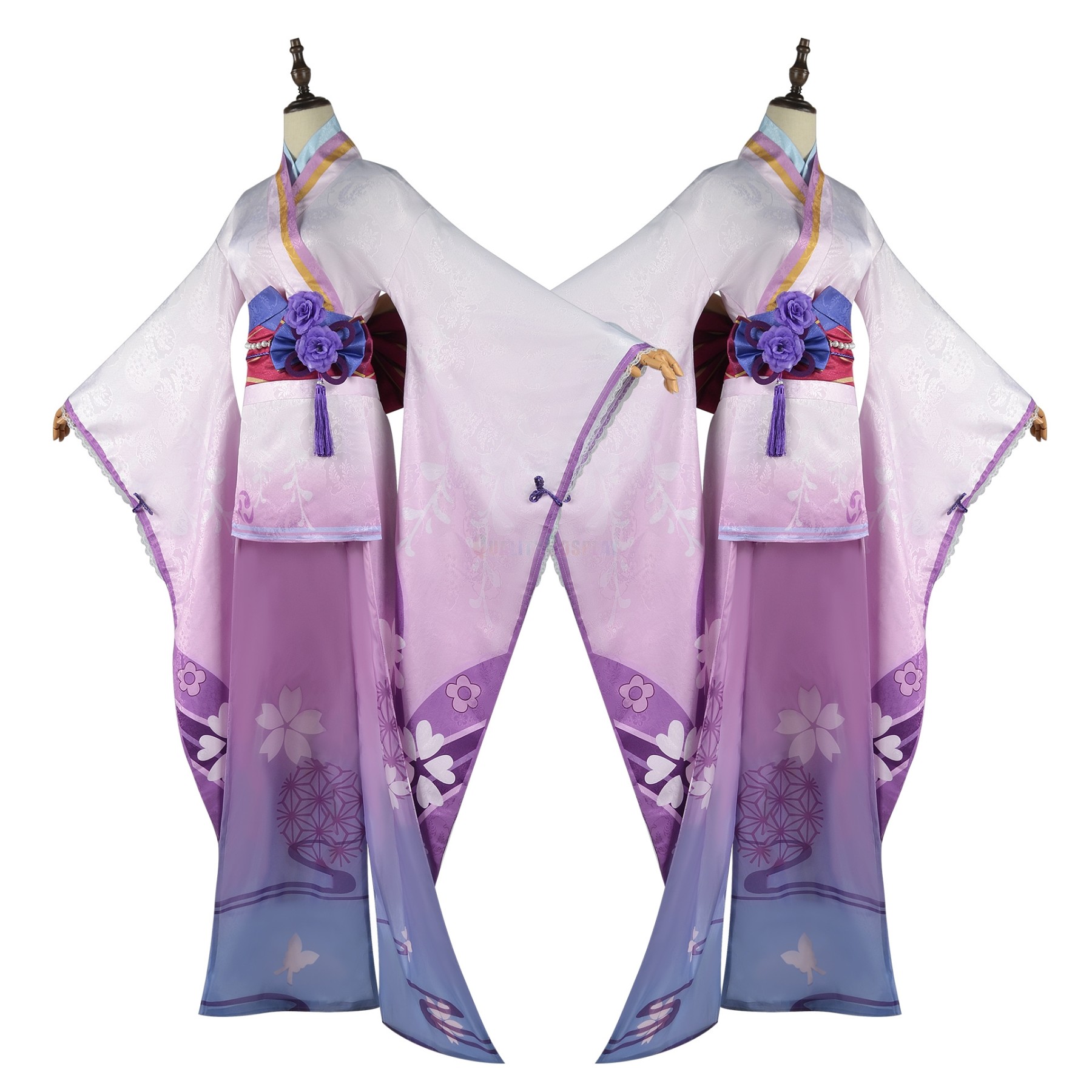 Genshin Impact Beelzebul Raiden Shogun Kimono Cosplay Costume - HQCOSPLAY