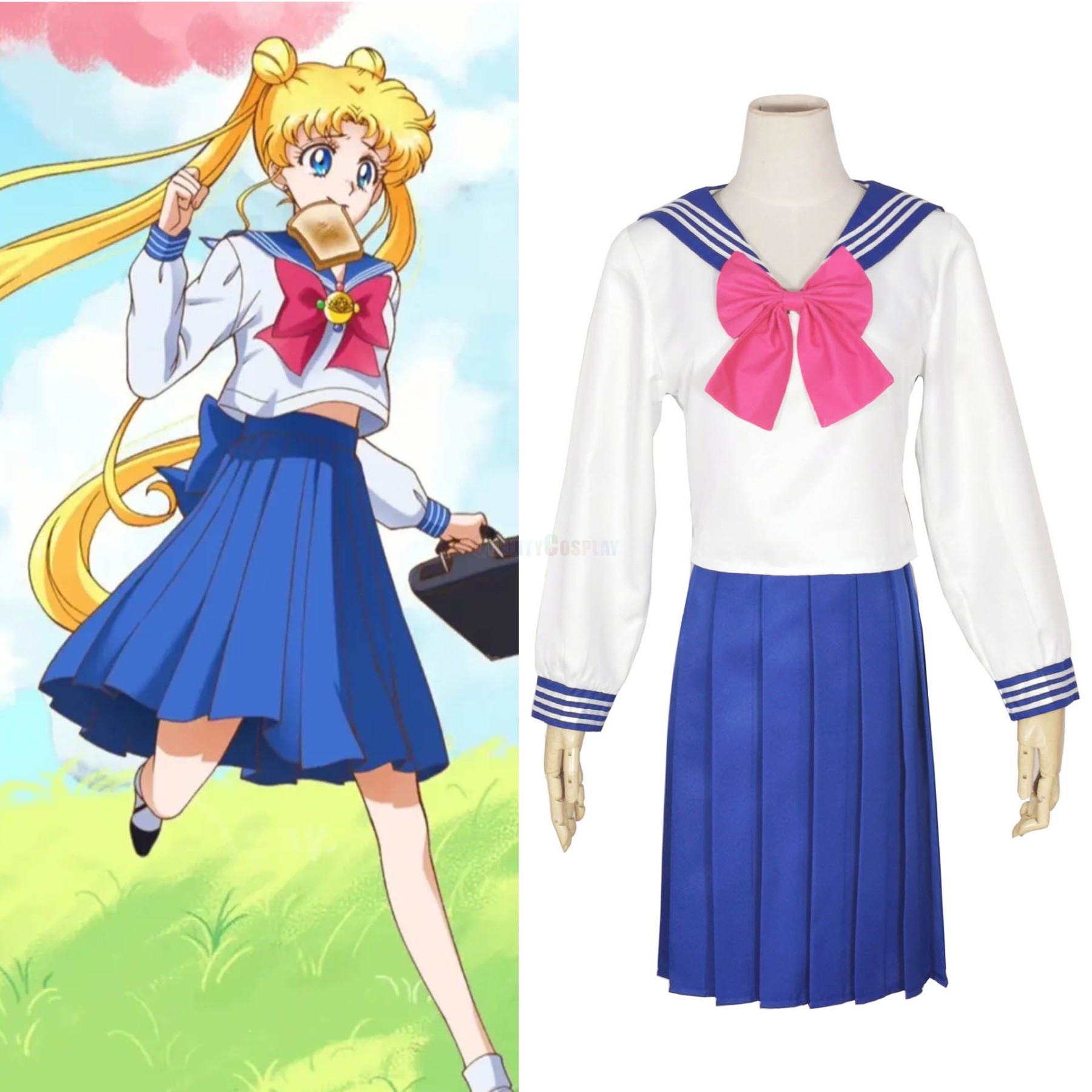 Sailor Moon Tsukino Usagi Sailor Uniform Cosplay Costume - HQCOSPLAY