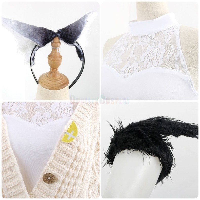 Hololive Vtuber Ookami Mio Cosplay Costume - HQCOSPLAY