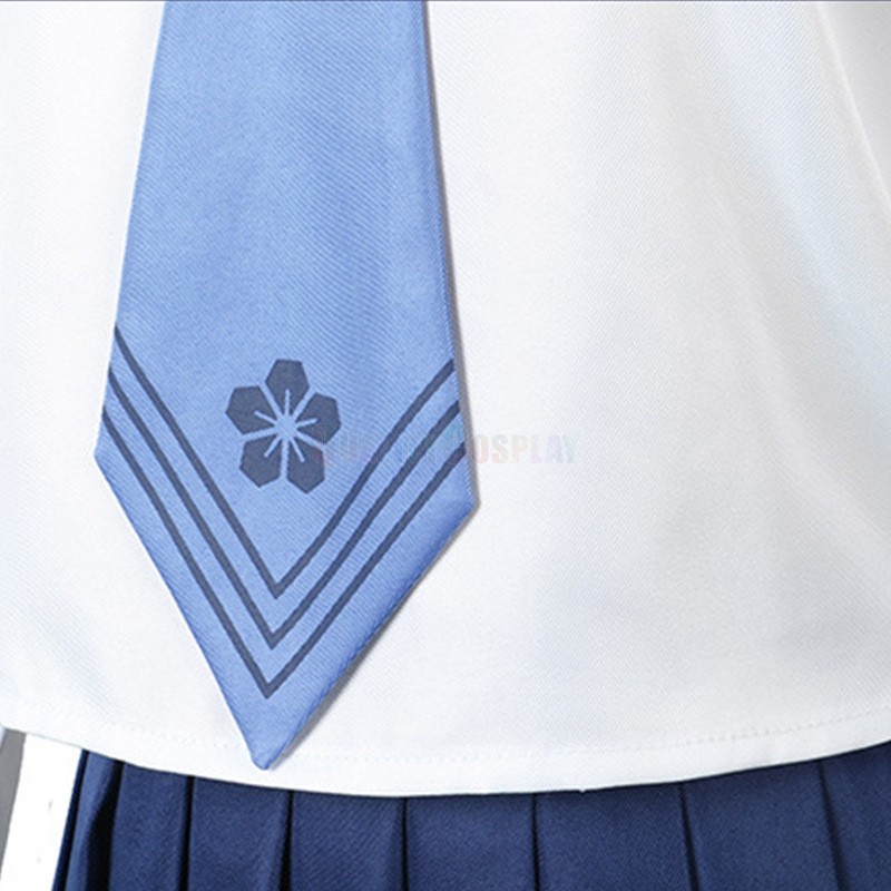 Genshin Impact Kamisato Ayaka Cosplay Costume School Uniform - HQCOSPLAY
