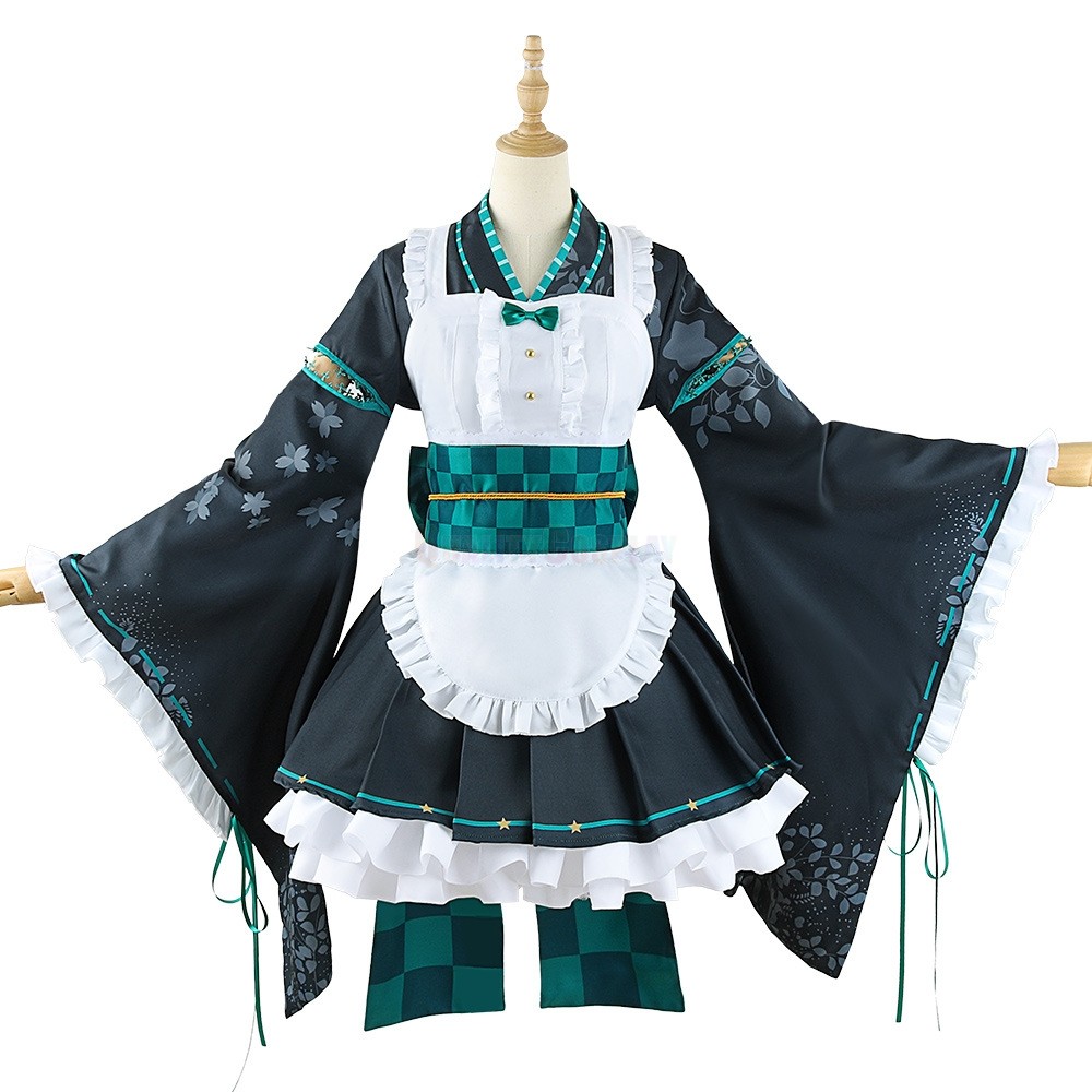 Virtual Youtuber NIJISANJI Pomu Rainpuff Maid Cosplay Costume - HQCOSPLAY