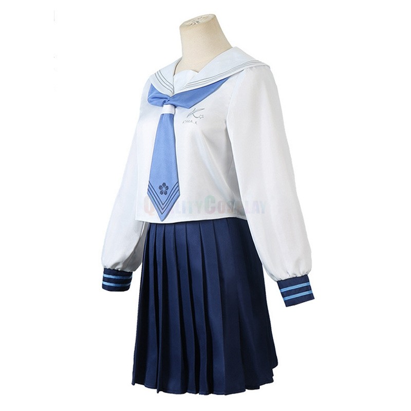 Genshin Impact Kamisato Ayaka Cosplay Costume School Uniform - HQCOSPLAY