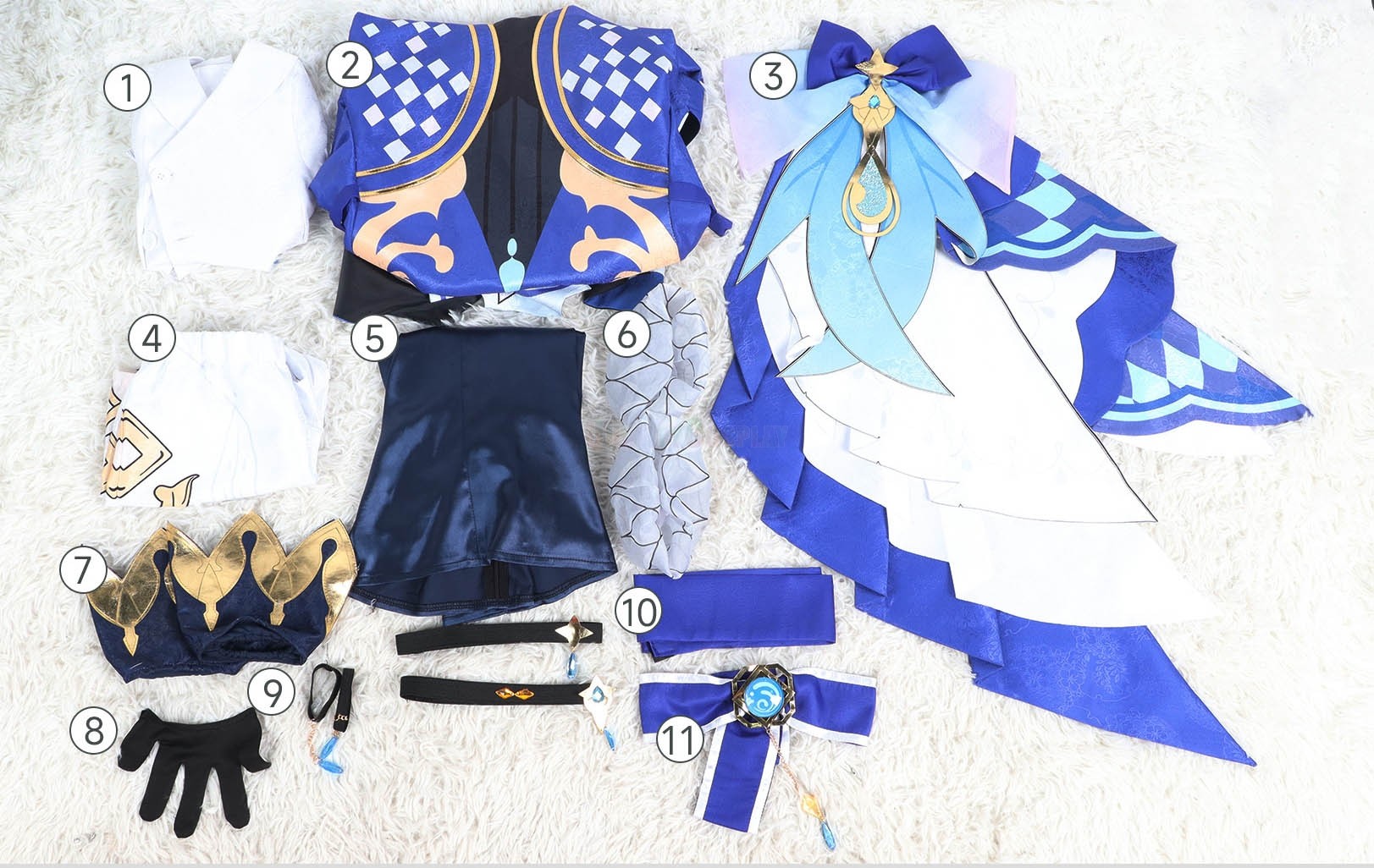 Genshin Impact Focalors Cosplay Costume - HQCOSPLAY
