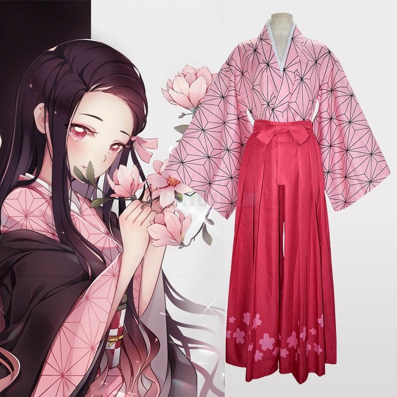 Demon Slayer Nezuko Kamado Cosplay Costume - HQCOSPLAY
