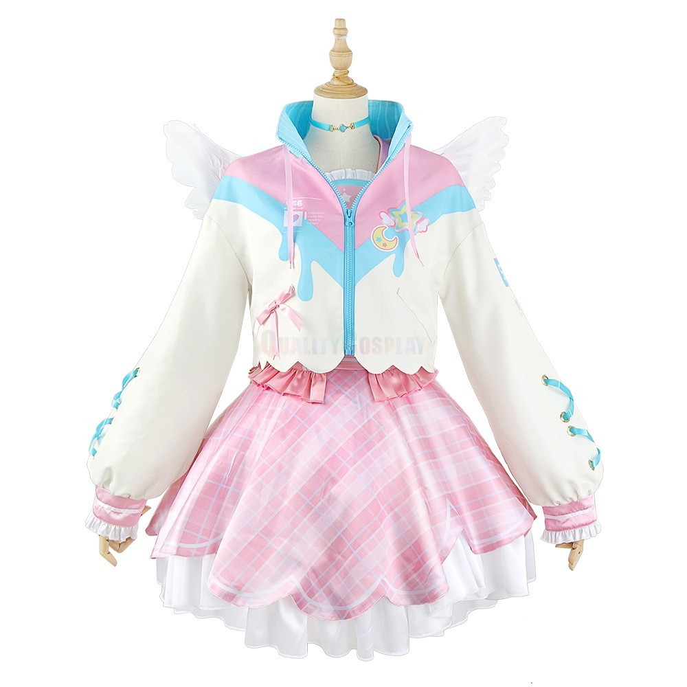 Virtual YouTuber Vtuber NIJISANJ Amamiya Kokoro Preppy Cosplay Costume ...