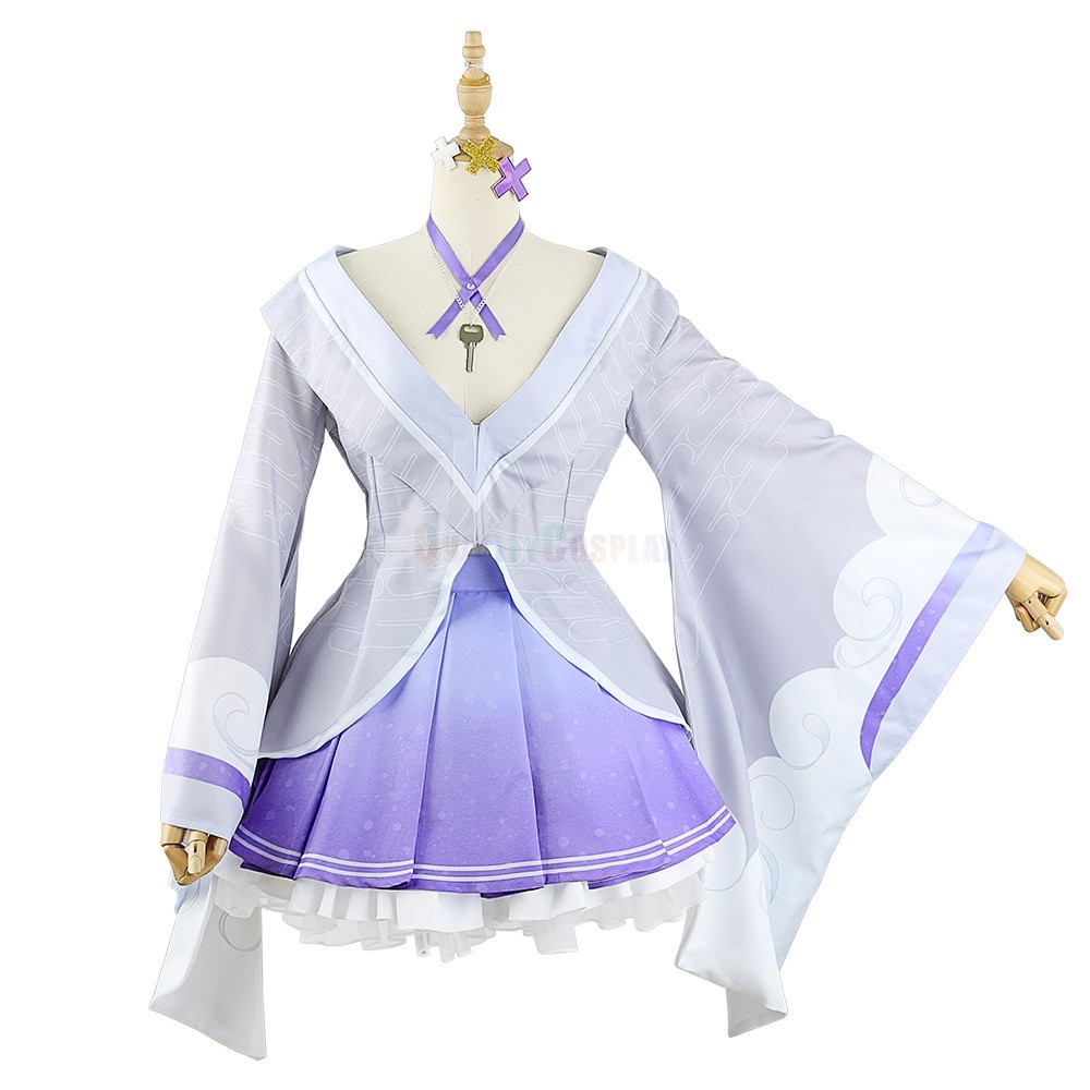 Virtual Youtuber NIJISANJI Elira Pendora Light Purple Cosplay Costume - HQCOSPLAY