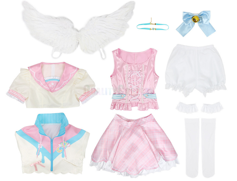 Virtual YouTuber Vtuber NIJISANJ Amamiya Kokoro Preppy Cosplay Costume ...