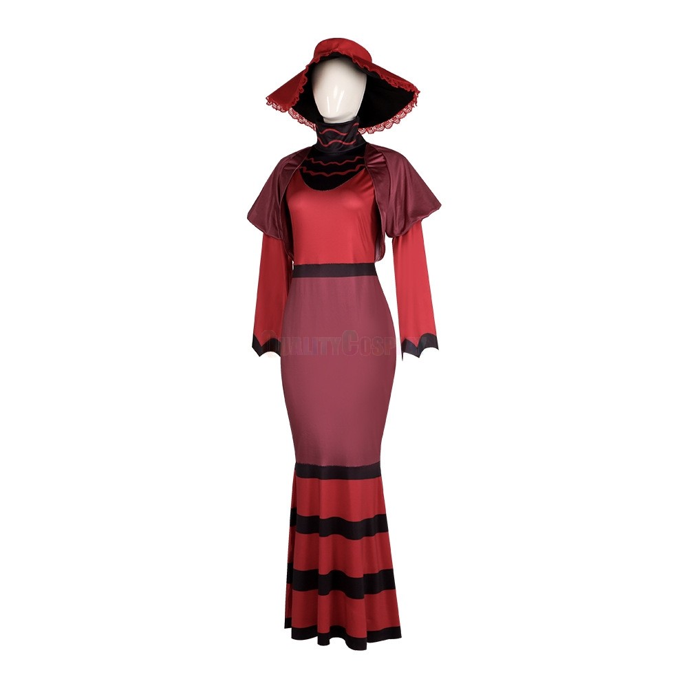 Halloween Female Costumes Hazbin Hotel Rosie Cosplay Dress Suit - HQCOSPLAY