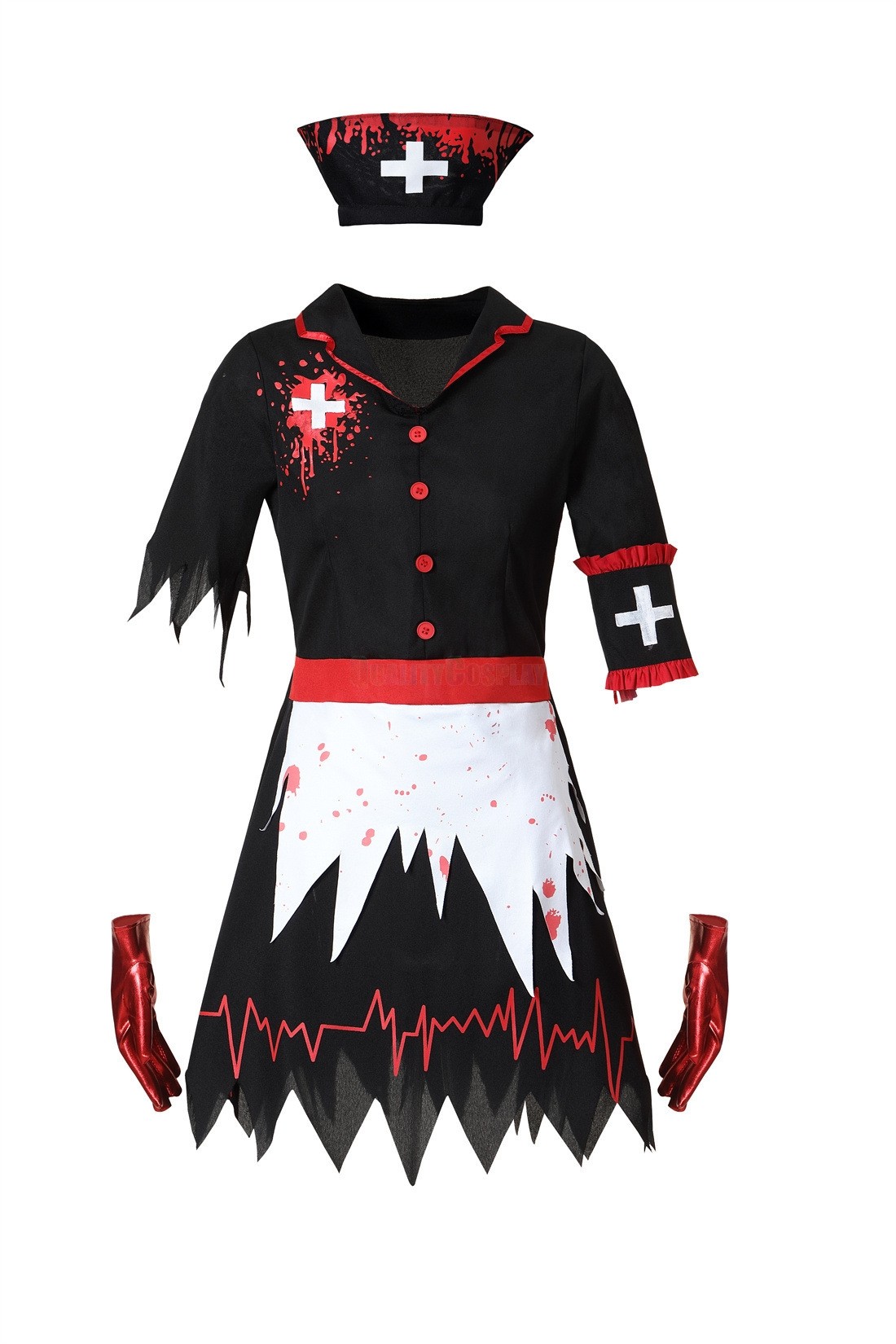 Halloween Vampire Nurse Terrifying Zombie Cosplay Costume - HQCOSPLAY