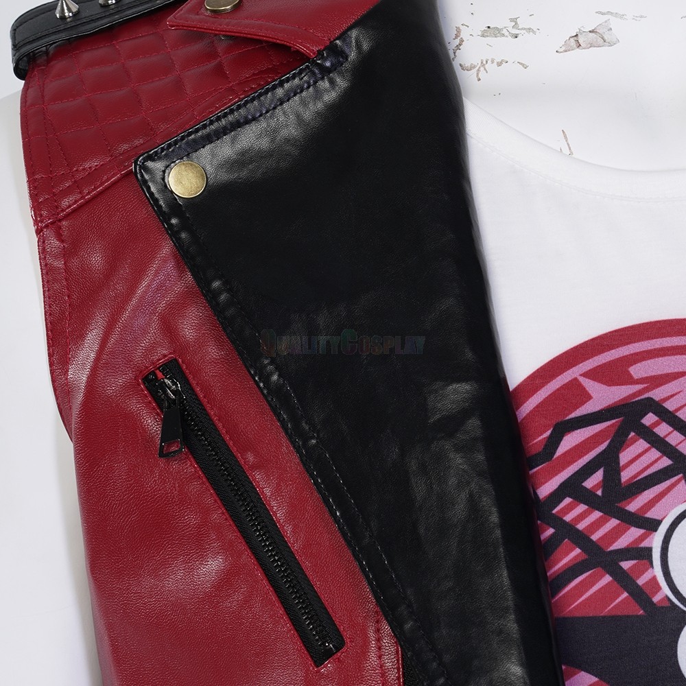Thor: Love and Thunder Thor Sleeveless Red Leather Jacket Cosplay ...
