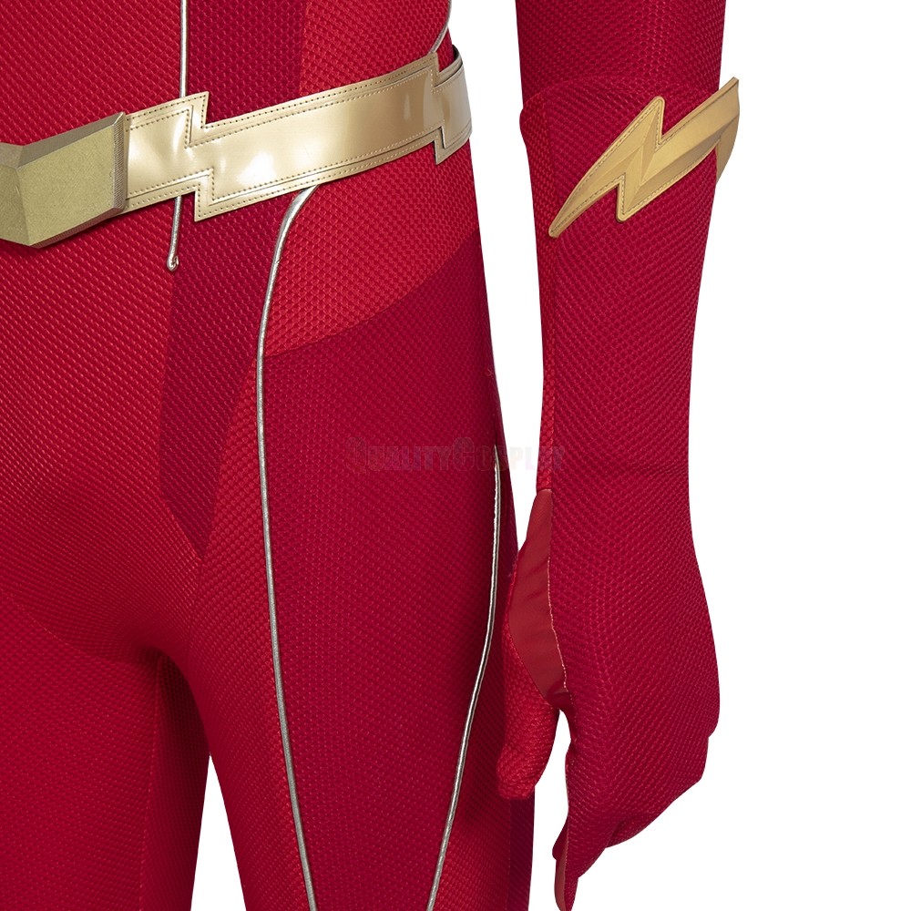 TF S8 Barry Allen Cosplay Costume Gold Boot Edition - HQCOSPLAY