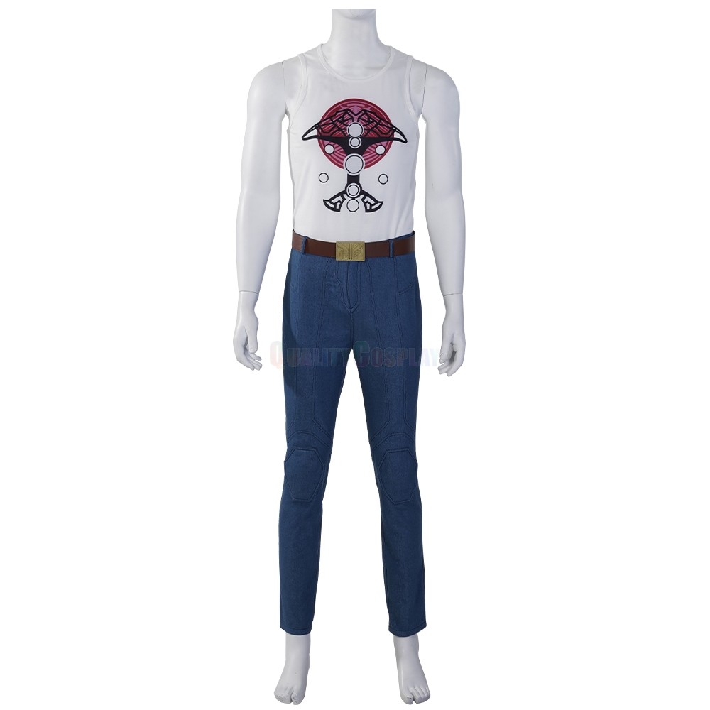 Thor: Love and Thunder Thor Sleeveless Red Leather Jacket Cosplay ...