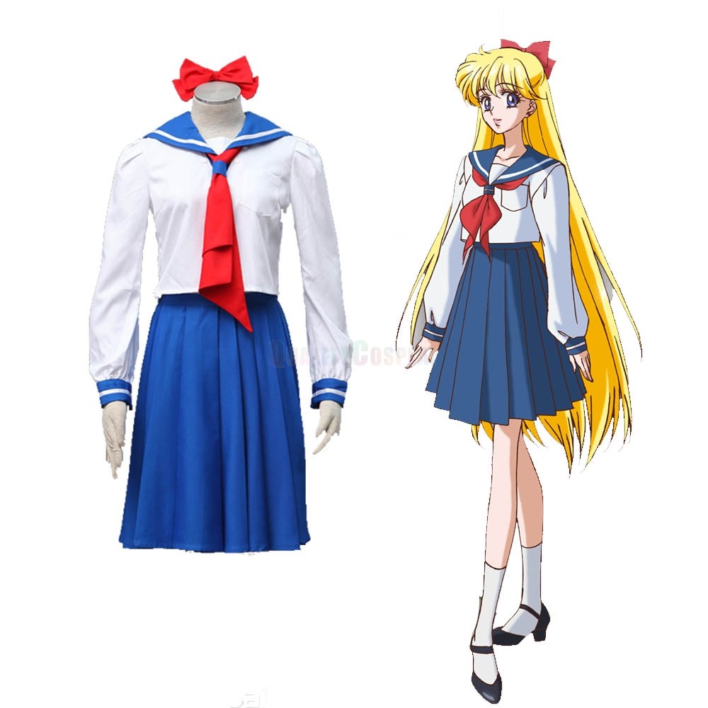 Sailor Moon Aino Minako School Uniform Cosplay Costume - HQCOSPLAY
