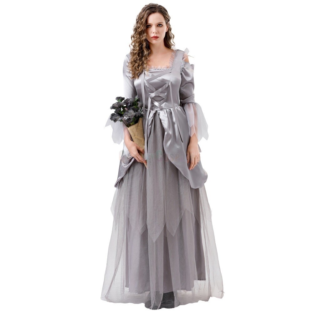 Adult Ghost Bride Halloween Masquerade Party Cosplay Costume - HQCOSPLAY