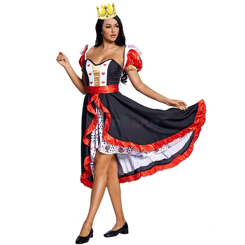 Family Matching Halloween Costume Poker Queen Cosplay Costume - HQCOSPLAY