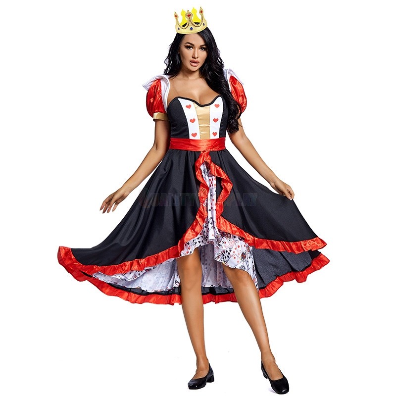 Family Matching Halloween Costume Poker Queen Cosplay Costume - HQCOSPLAY