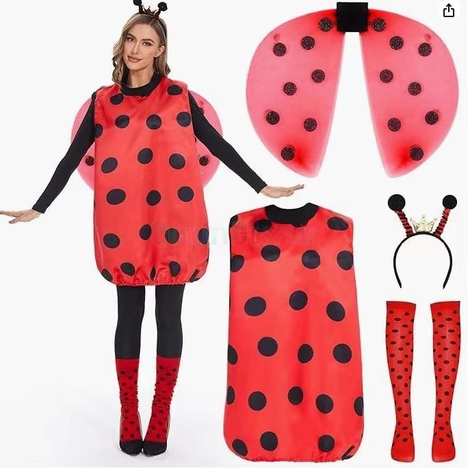 Halloween Party Adults Ladybird Cosplay Costumes - HQCOSPLAY