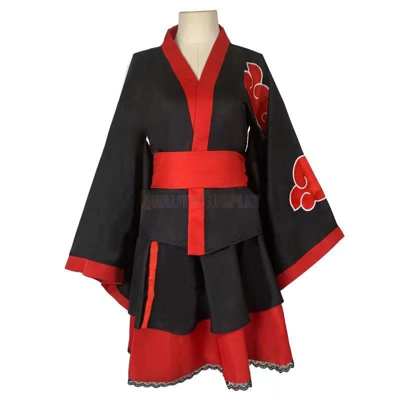 Anime Naruto Akatsuki Kimono Cosplay Costume - HQCOSPLAY