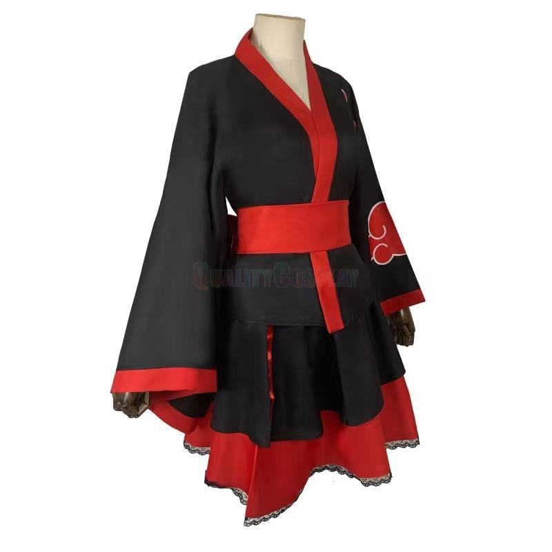 Anime Naruto Akatsuki Kimono Cosplay Costume - HQCOSPLAY