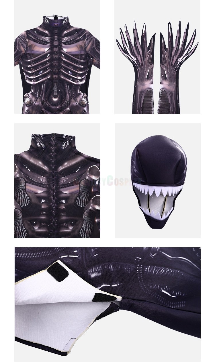 Alien Romulus Alien Bodysuit with Tail For Adults Halloween Costumes ...