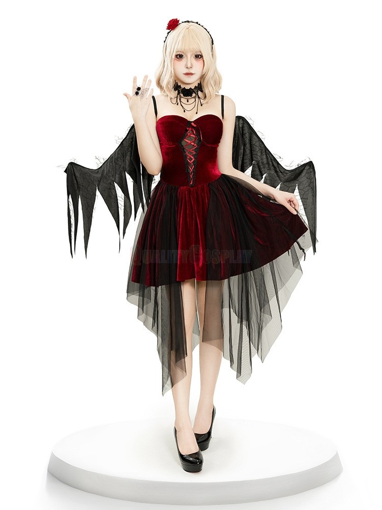 Halloween Dark Angel and Red Devil Cosplay Costumes - HQCOSPLAY