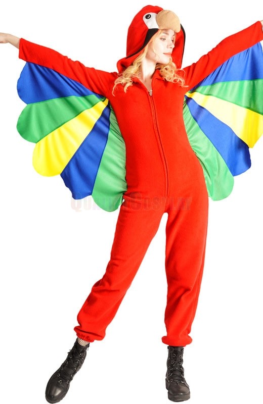 Halloween Adult Funny Animal Parrot Onesie Cosplay Costume - HQCOSPLAY