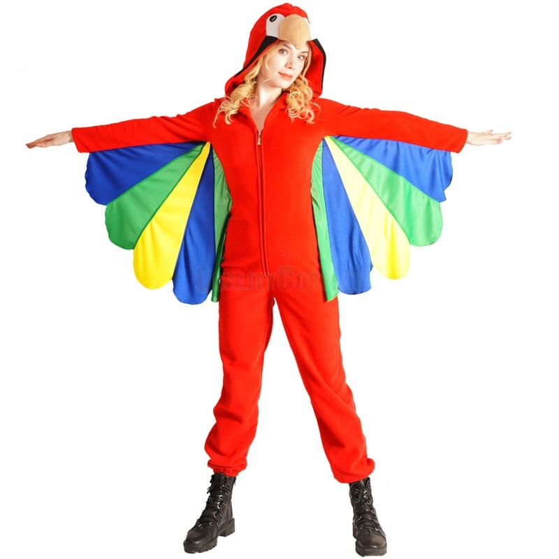 Halloween Adult Funny Animal Parrot Onesie Cosplay Costume - HQCOSPLAY