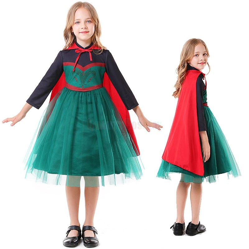 Halloween Girls Costume Anna's Fairy Tale Queen Cosplay Costume - HQCOSPLAY