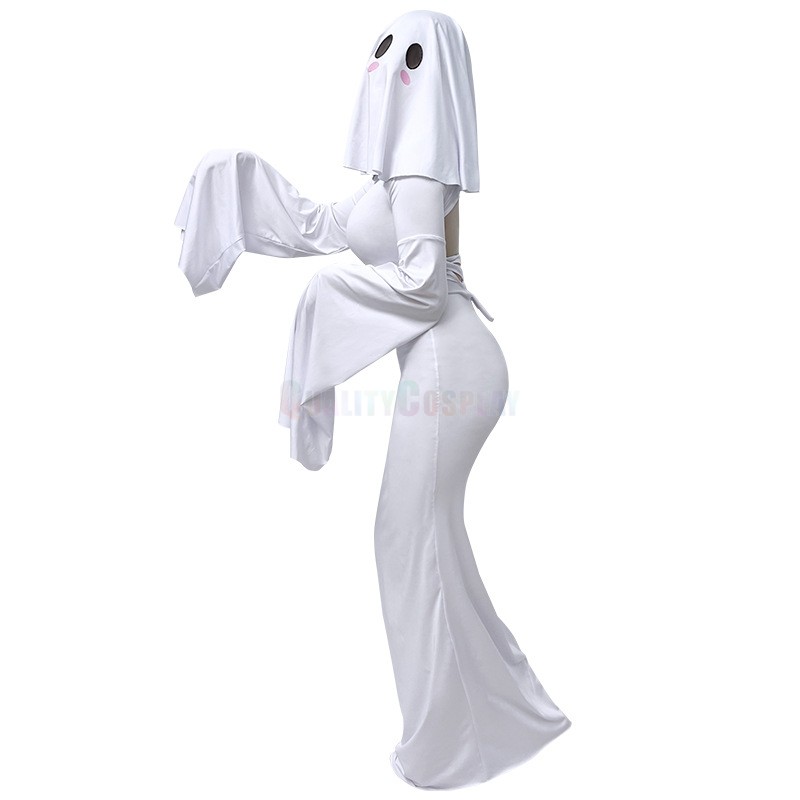 Apricot Lady Cute Ghost Dress Halloween Party Cosplay Costume - HQCOSPLAY