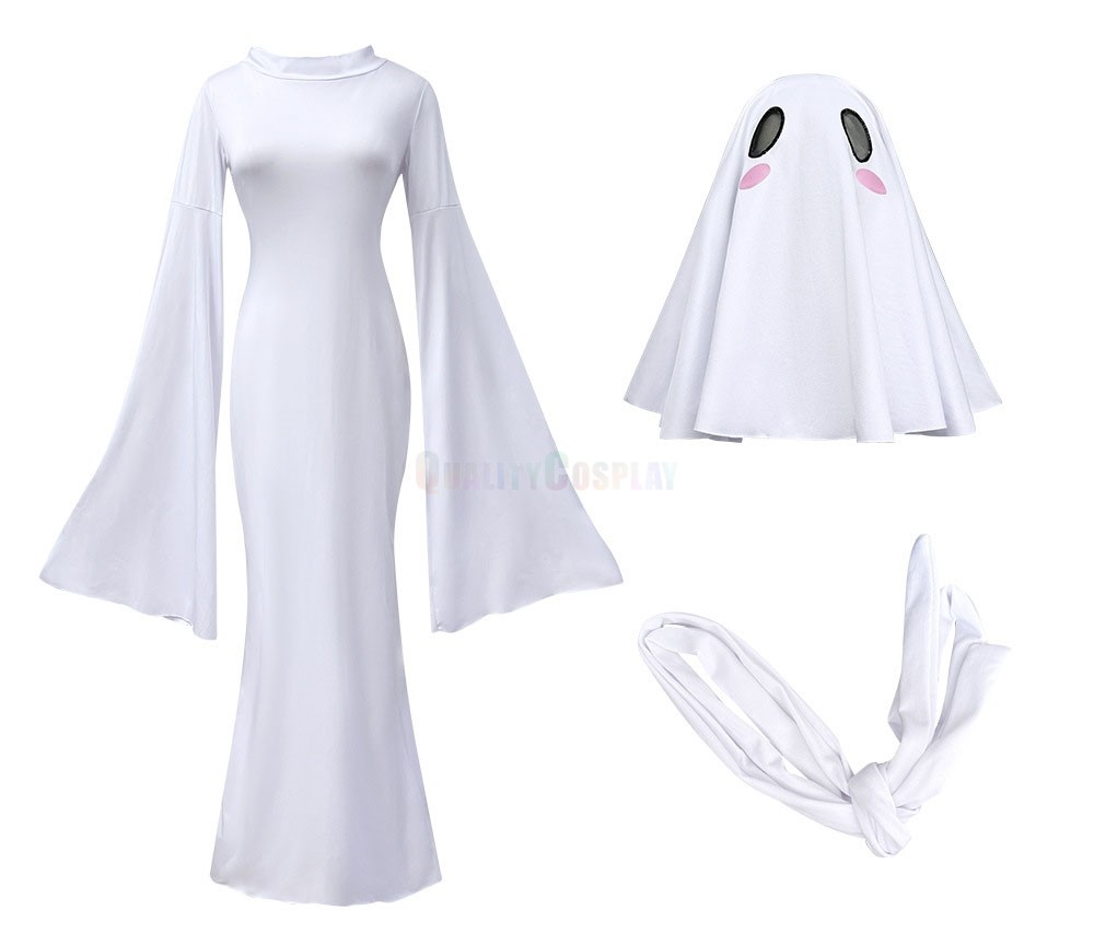 Apricot Lady Cute Ghost Dress Halloween Party Cosplay Costume - HQCOSPLAY