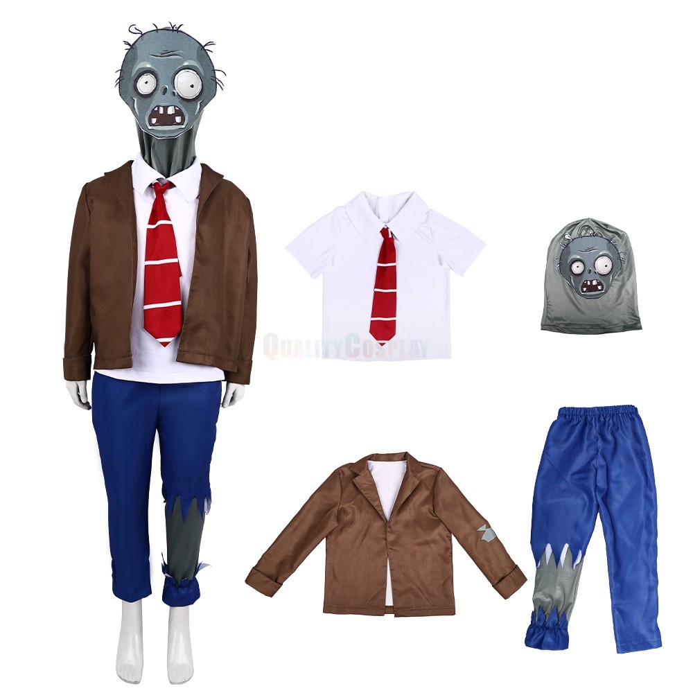 Plants vs. Zombies Cosplay Set For Adults & Kids Halloween Costumes ...