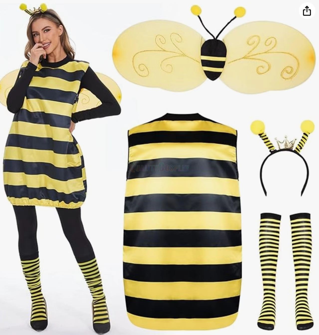 Halloween Party Adults Bee Cosplay Costumes - HQCOSPLAY