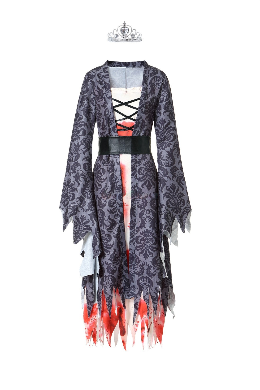 Hallween Creepy Black Ghost Bride Cosplay Costume - HQCOSPLAY