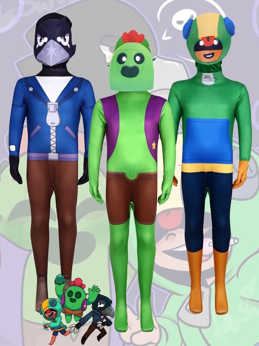 Halloween Brawl Stars Group Cosplay Jumpsuit Adult& Kids Costumes ...