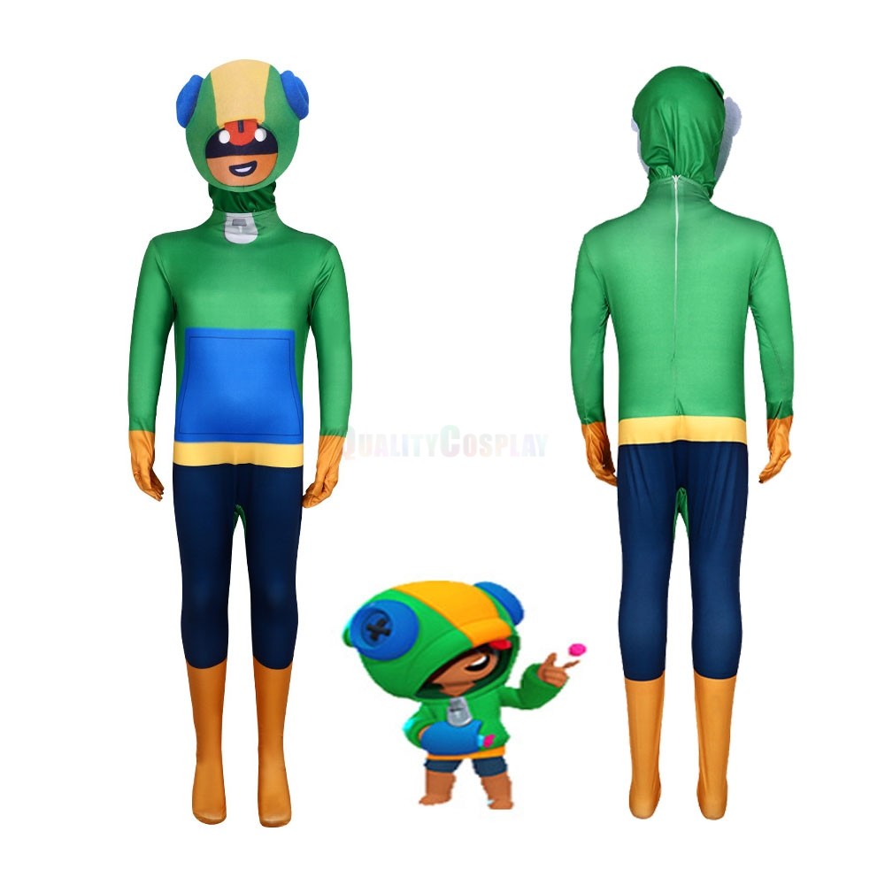Halloween Parent-child Costume Brawl Stars Leon Cosplay Jumpsuit ...