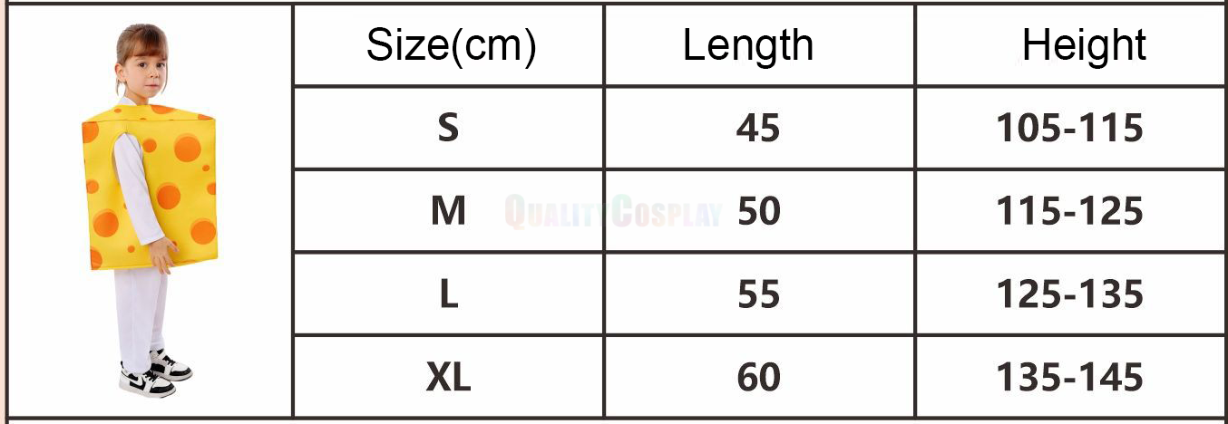 Children's Halloween Food Costume Cheese Cosplay Costume - HQCOSPLAY