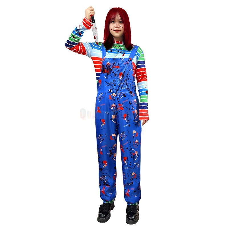 Child's Play Chucky Overalls Halloween Cosplay Costume - HQCOSPLAY