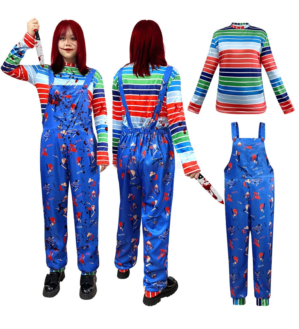 Child's Play Chucky Overalls Halloween Cosplay Costume - HQCOSPLAY