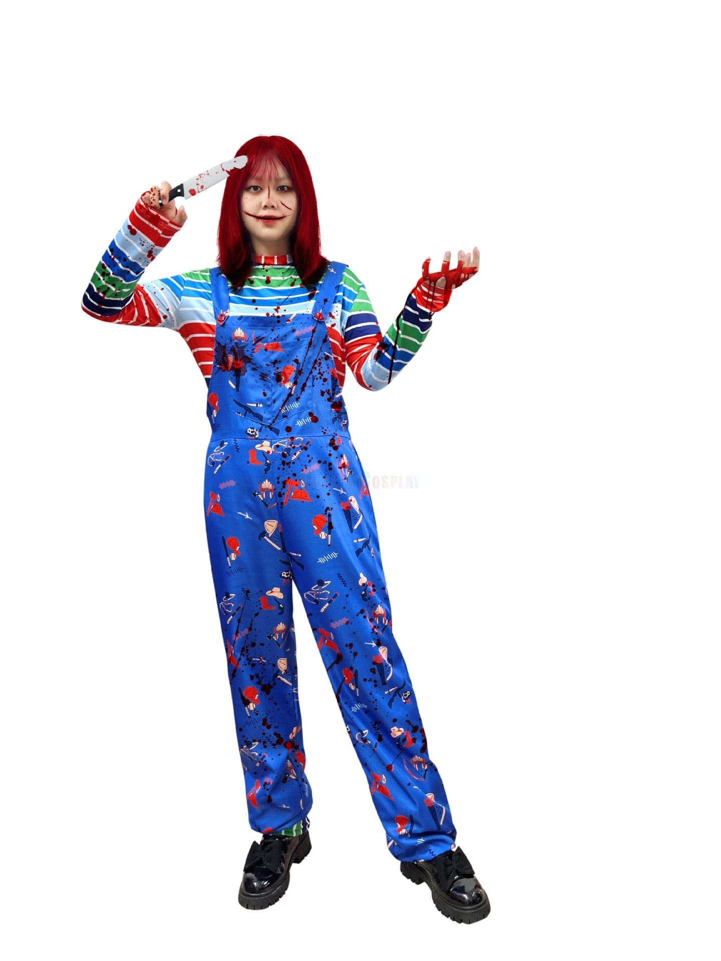 Child's Play Chucky Overalls Halloween Cosplay Costume - HQCOSPLAY