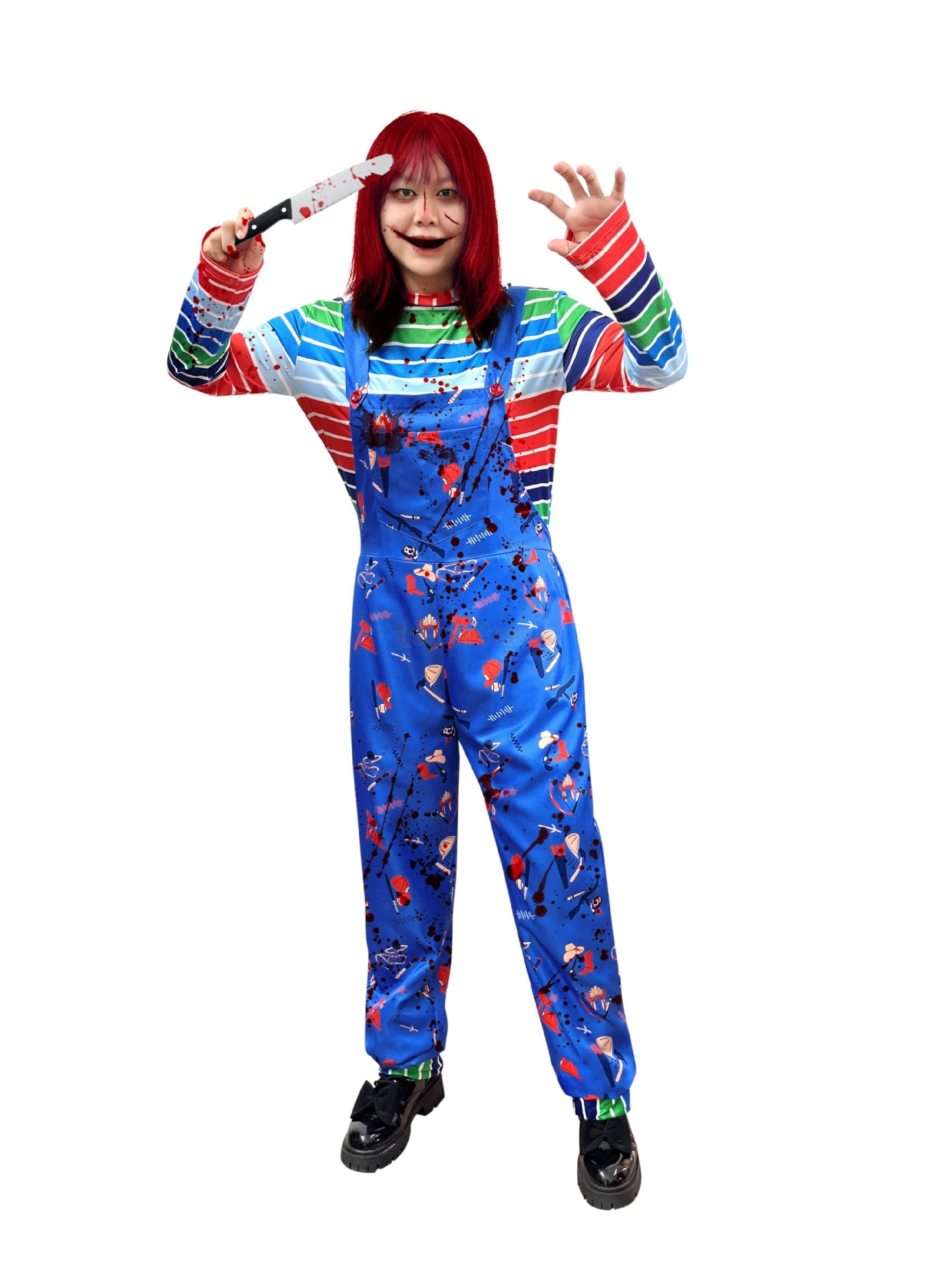 Child's Play Chucky Overalls Halloween Cosplay Costume - HQCOSPLAY