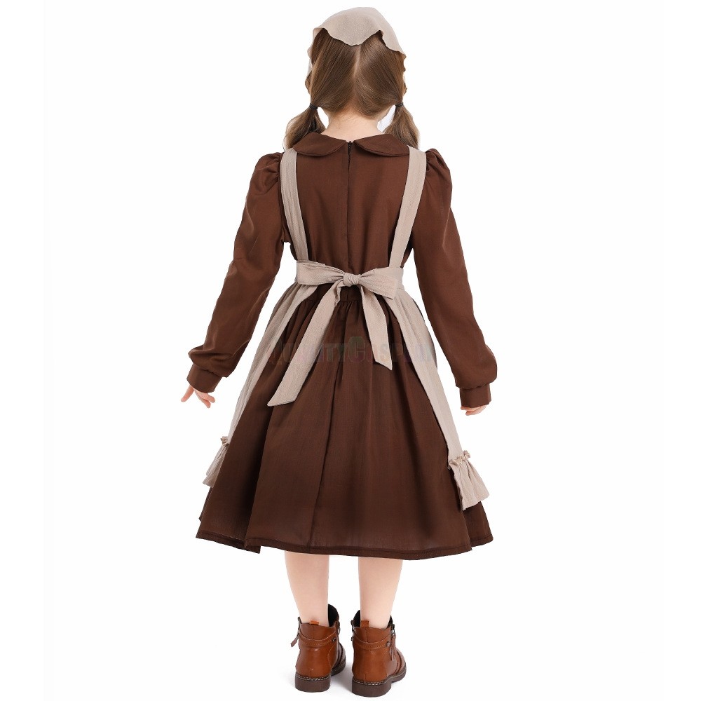 Halloween Children's Pastoral Farm Maid Civilian Cinderella Cosplay ...